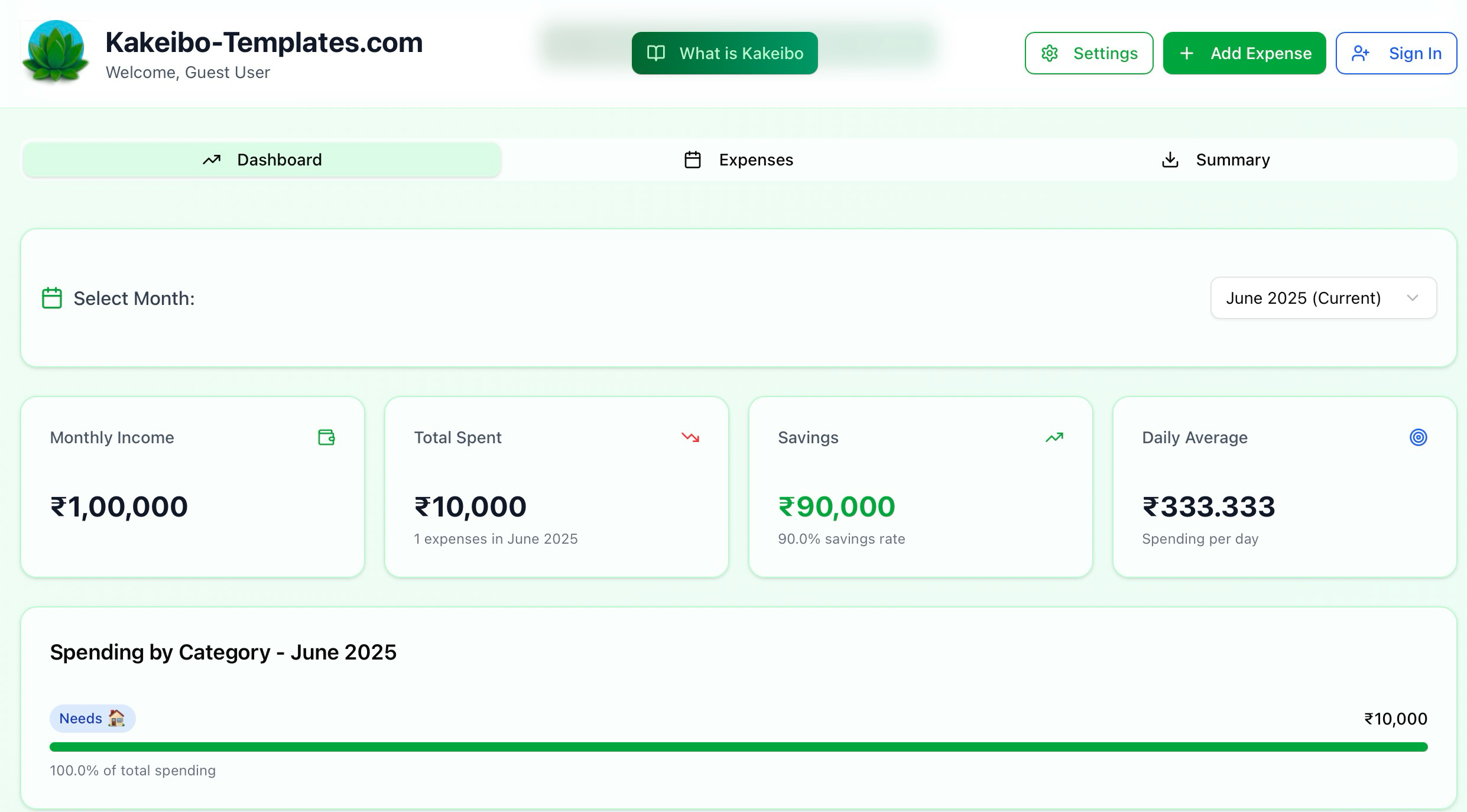 Kakeibo Templates – Digital Kakeibo Budget Planner
